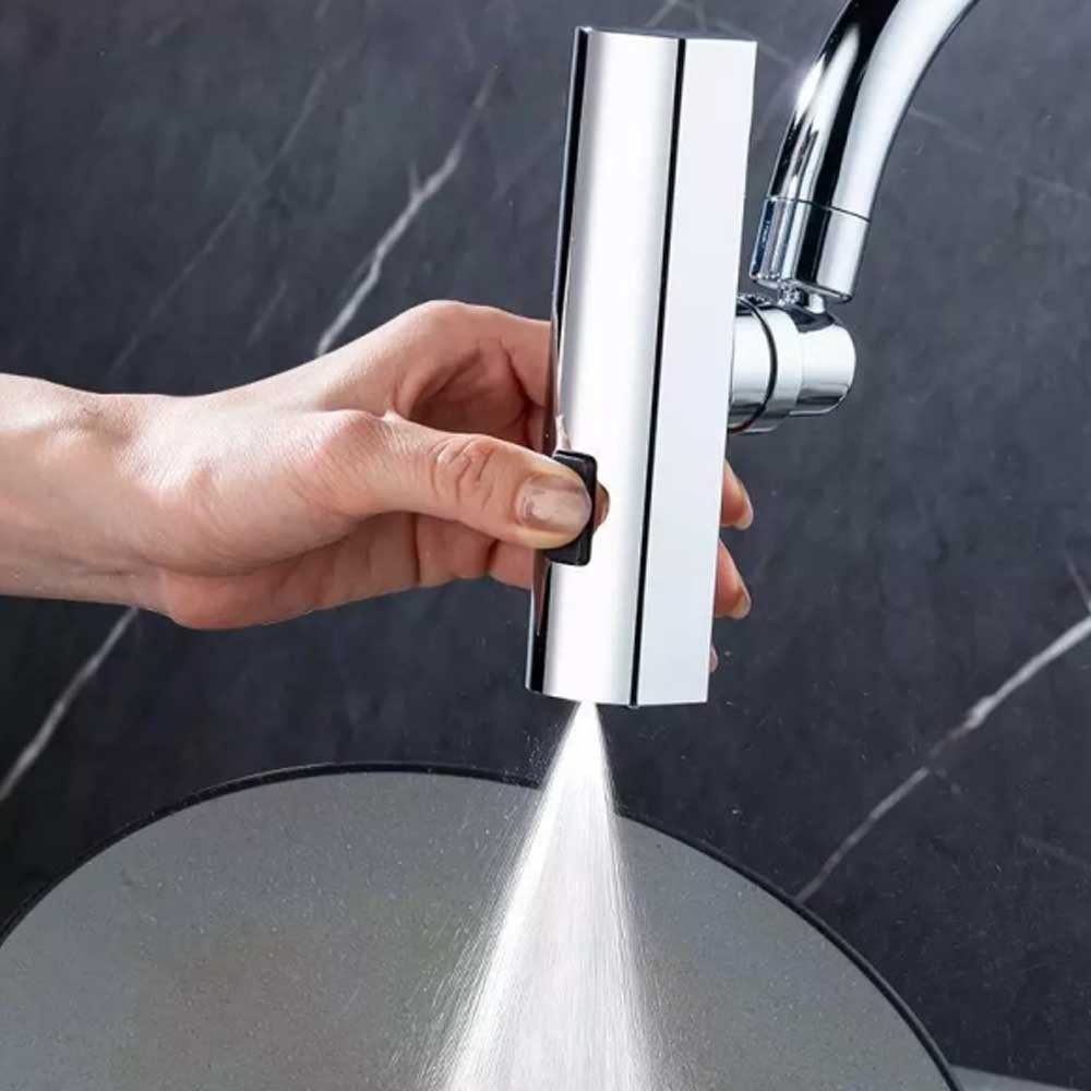 360° Rotation Waterfall Kitchen Faucet 4 mode Kitchen Sink Spray Nozzle ...