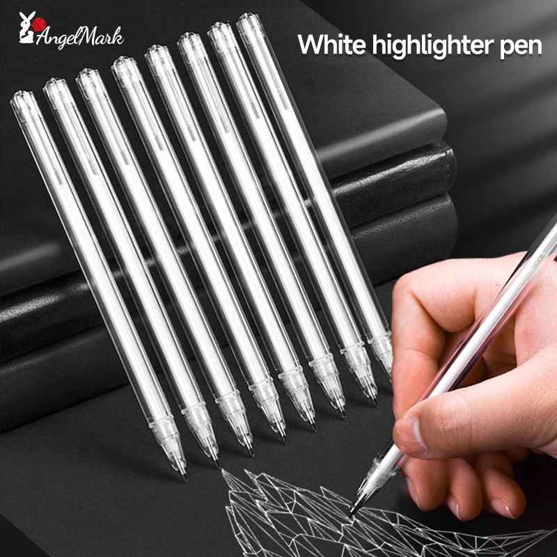 White Gel Highlight Pen Art Marker Pen 3/6/12Pcs Bright Art Drawing ...
