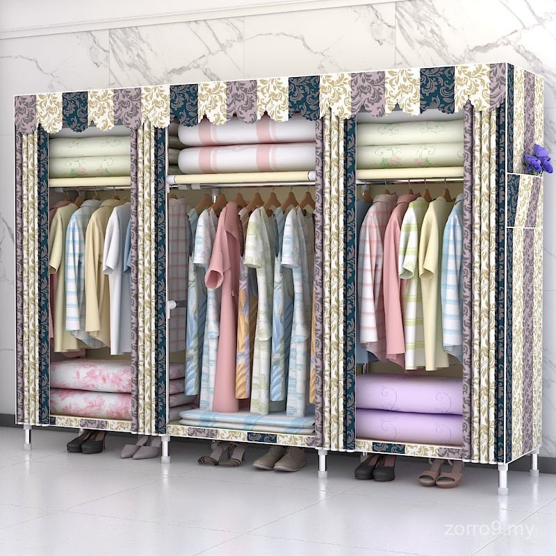 Juy Simple Wardrobe Cloth Wardrobe Steel Pipe Bold Reinforced New Style ...