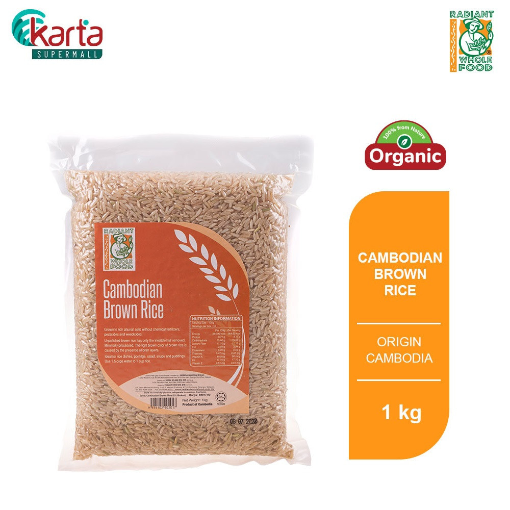 Radiant Cambodian Organic Brown Rice 1kg | Shopee Malaysia