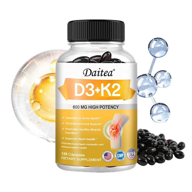 Daitea Vitamin D3 + K2 600 mg/serving Supports body muscle strength and ...