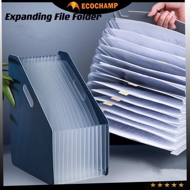 Multi Layer 13 Vertical Expanding Folder A4 Document Organizer Mini ...