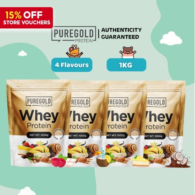 Pure Gold Whey Protein Powder 1000G | Pina Colada | Chocolate Coconut ...