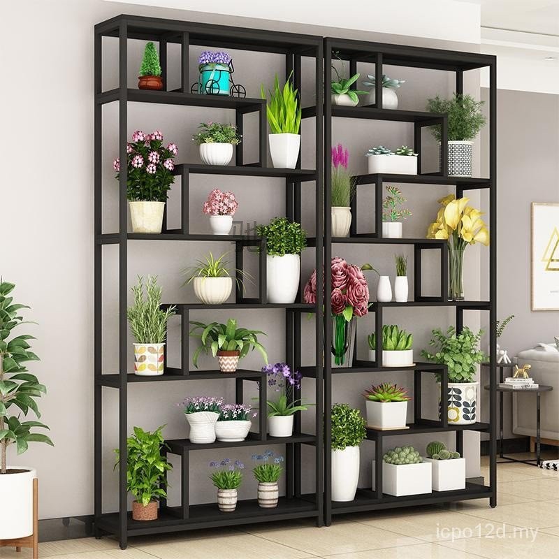 Kedai bunga Yr rak paparan rak barang hijau dill rak bunga kayu padat ...