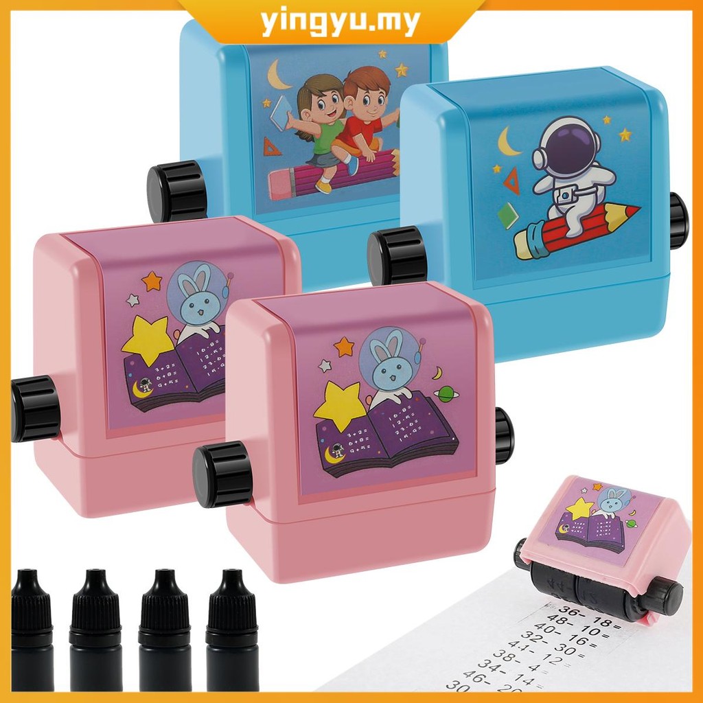 Digital Teaching Stamp with 5ml Ink Reusable Maths Learning Stamp Early ...