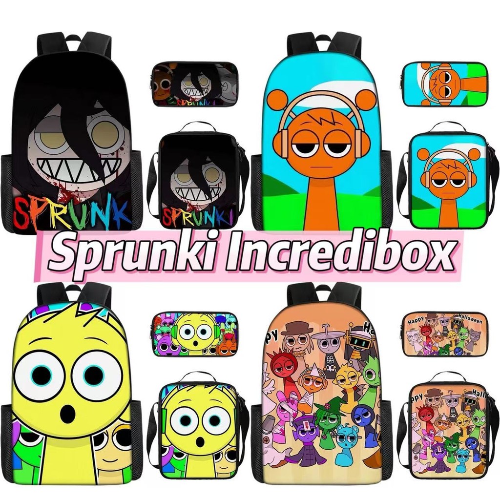 Sprunki Incredibox Backpack 3D Printed Backpack Crossbody Bag Pencil ...