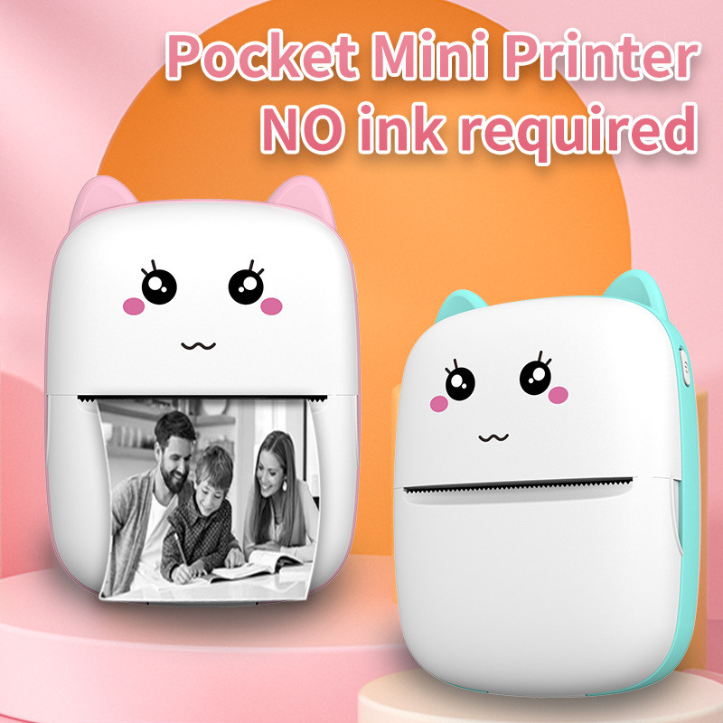 Portable Printer Mini Pocket Wireless BT Thermal Printers For ...