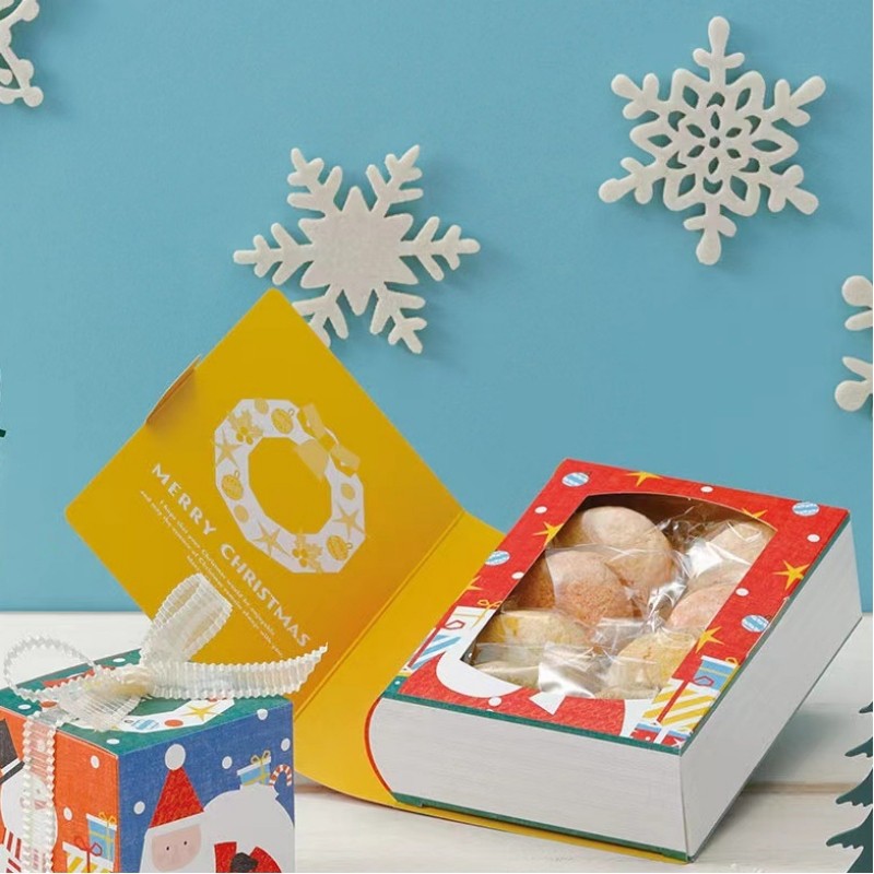 Merry Christmas Candy Boxes Magic Book Shaped Gift Box Santa Claus ...