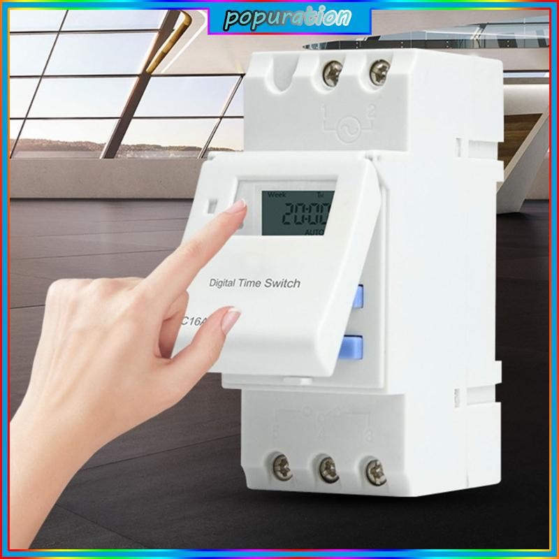 POP THC15A Timer Relay DC48V 12V 24V 110V 220V Programmable Digital ...