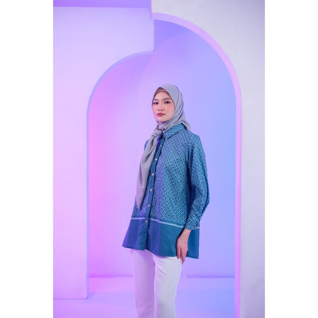 Kamima - Mono Basic - Trisha Top in Dusty Blue | Shopee Malaysia