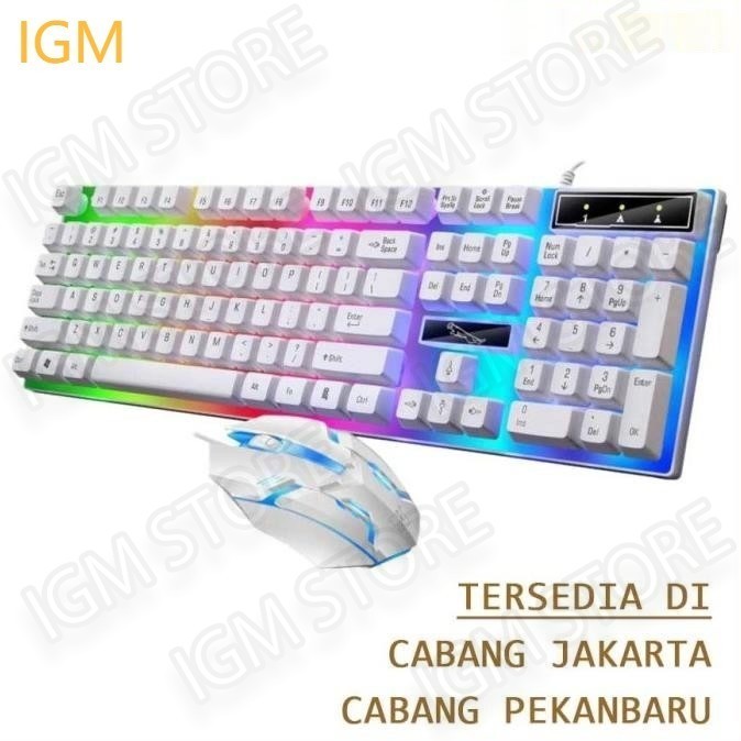 Keyboard combo Gaming Mouse Quinton T350 LED Rgb wired Keyboard and ...