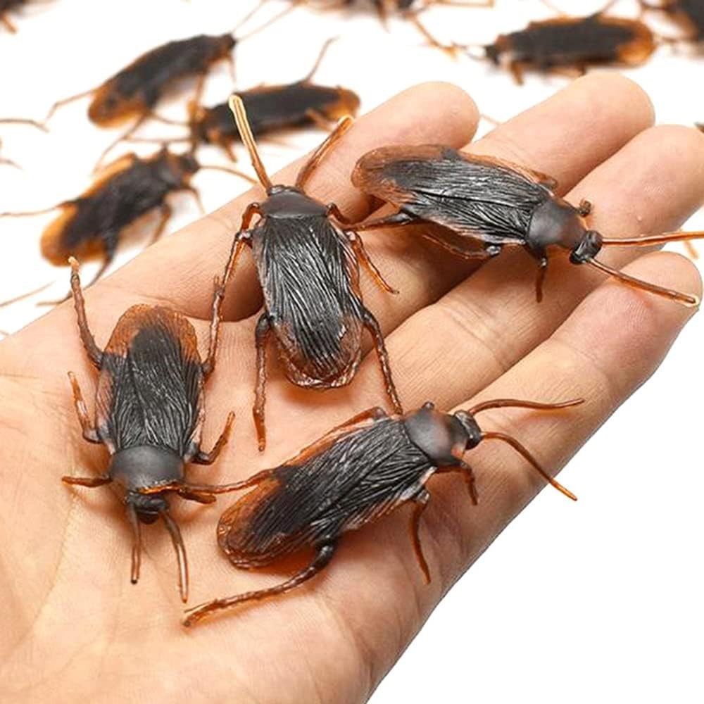 GUDVES Prank Fake Roaches Model Simulation Rubber Cockroach Roach Bug ...