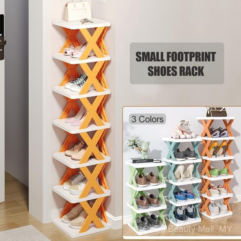 Plastic Shoes Rack Multi-layer Narrow Shoe Rack Storage Cabinet Space ...