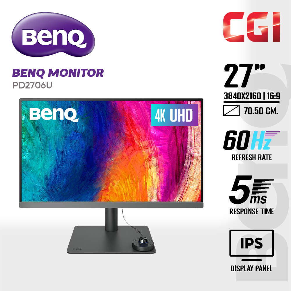 BenQ 27" PD2706U 4K UHD DisplayHDR 400 100% sRGB 100% Rec.709 60Hz 5ms ...