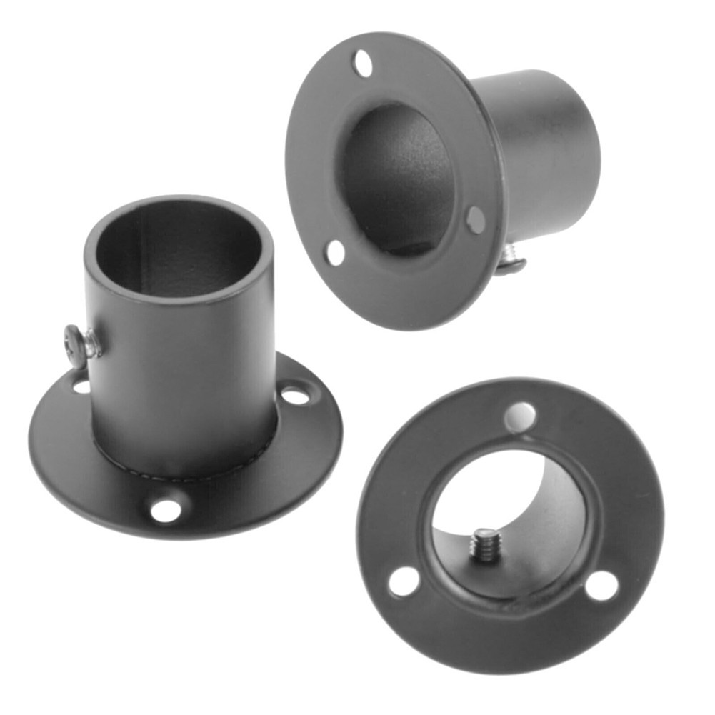 [TWILIGHT] 2pc 19-32mm Steel Wardrobe Bracket Flange Rail Rod Pole ...