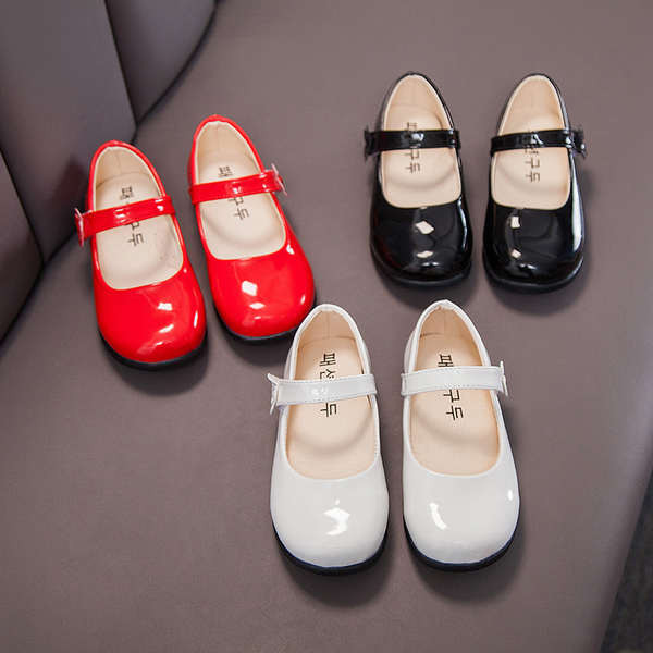 kasut raya budak perempuan Kasut kulit gadis 2024 kasut puteri baru ...