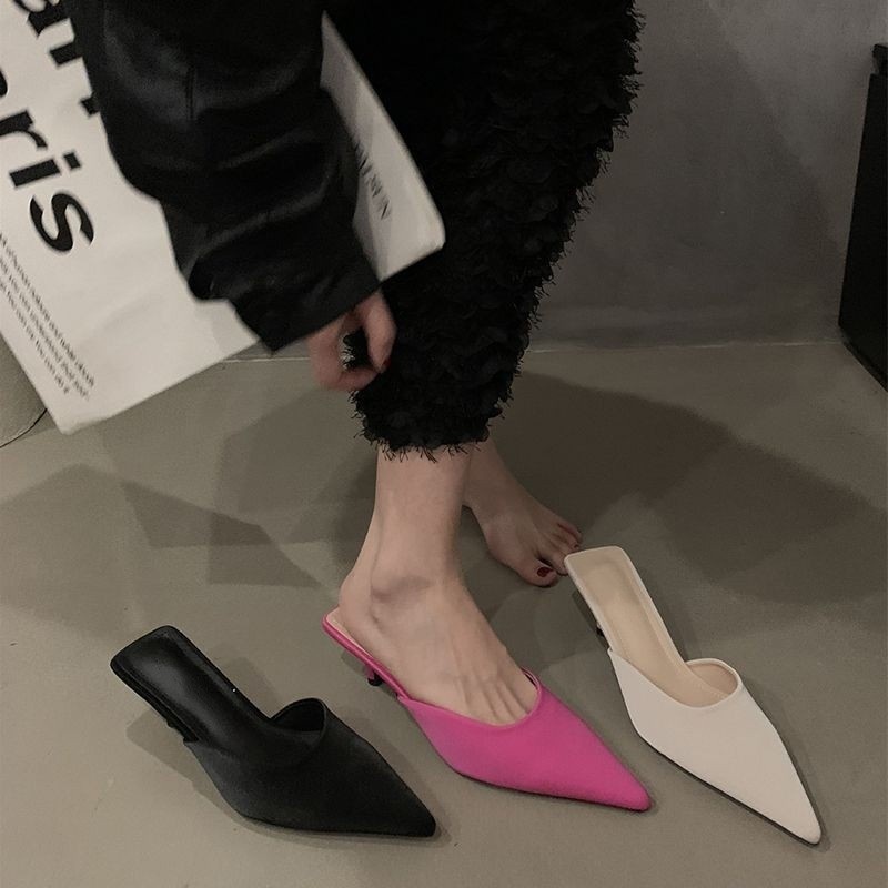 Duoya Factory Straight Hair~[ Ready stock] Baotou Half Slippers Women ...