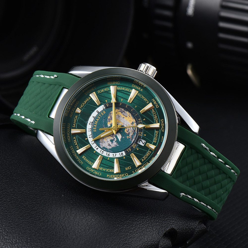 Om World Map Men's Watch Quartz Watch Smoothly When Going | Shopee Malaysia