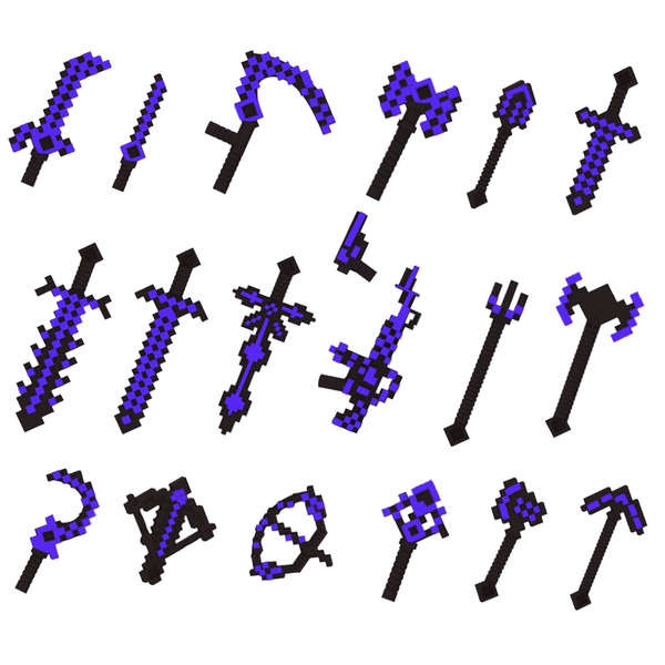 lego toy 2025 New Style Minecraft Full Set Minifigure Weapon Pack ...