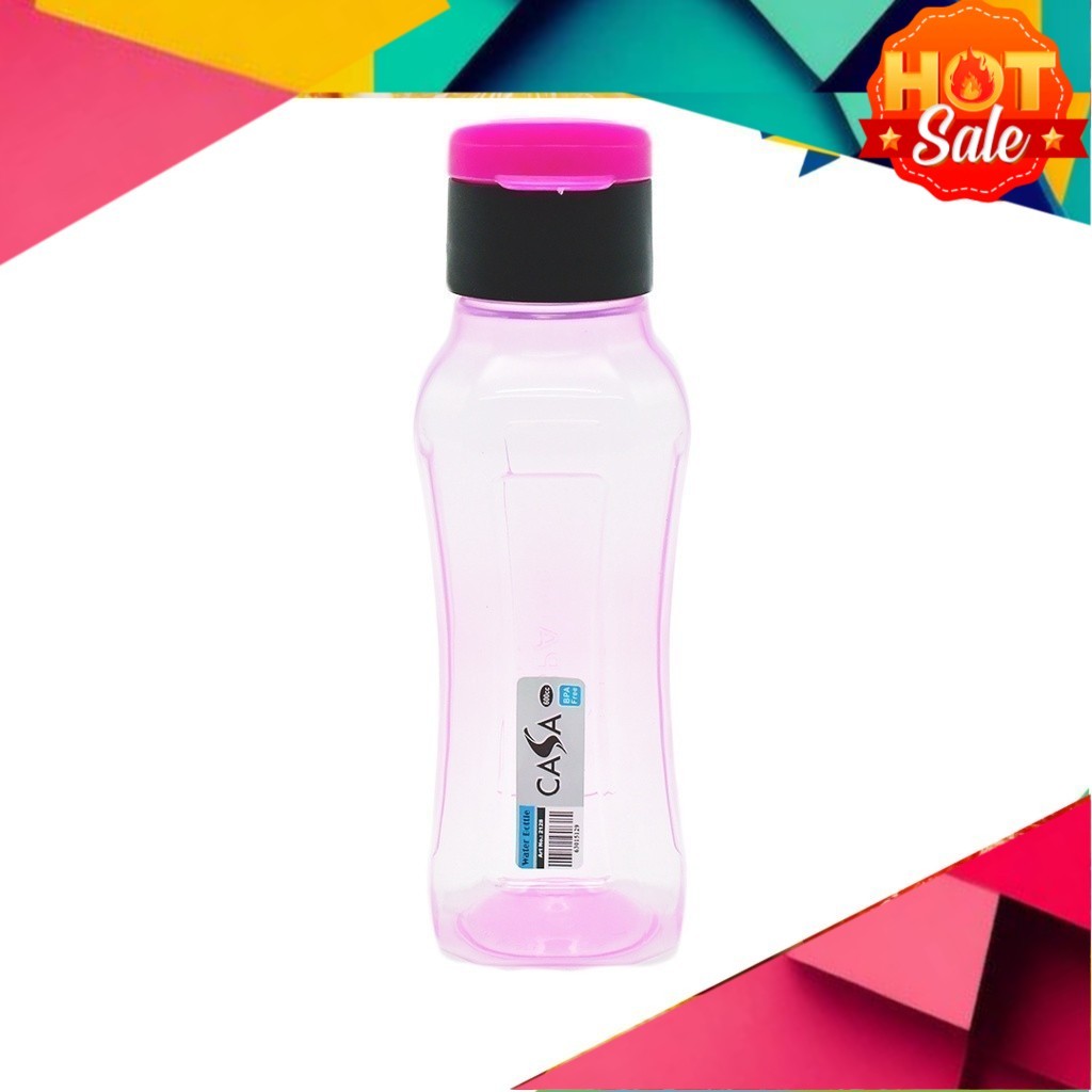 Botol Air Mineral Transparent Square Water Bottle 600ml Botol Air Hijau ...