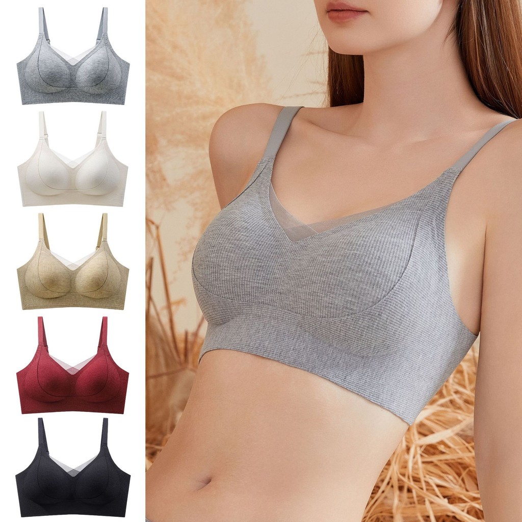 Ready Stock 40-80Kg Women's Bra High Quality Abraded Anti-Gravity Traceless Underwear Upper ...