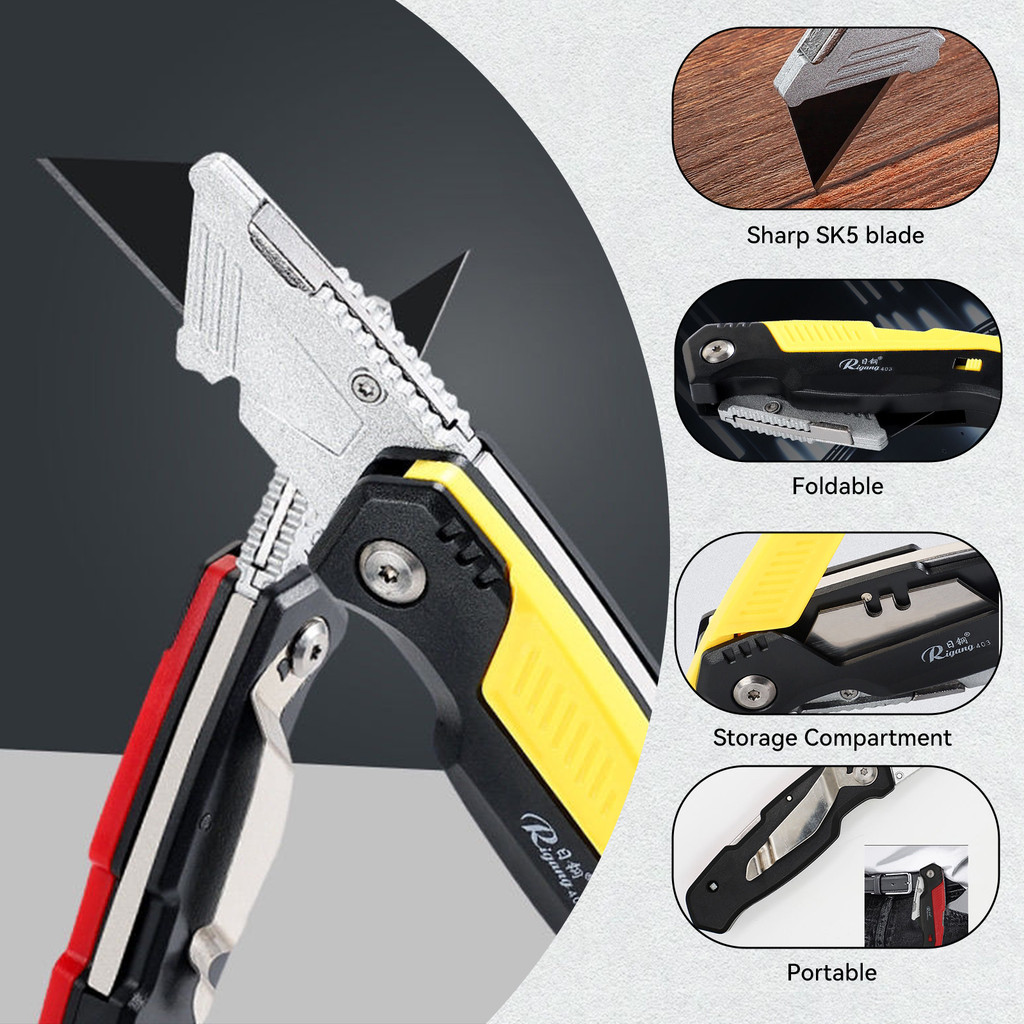 Industrial 403 Heavy Duty Folding Utility Knife Heavy Duty Hook Blade ...