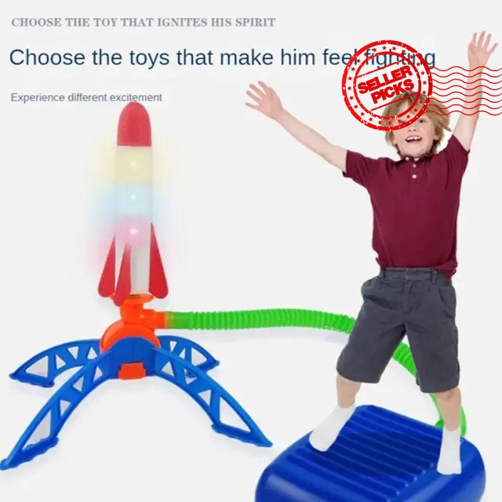 Rocket Toys Kid Pedal Rocket Air Raket Pump Launcher Childrens Led ...
