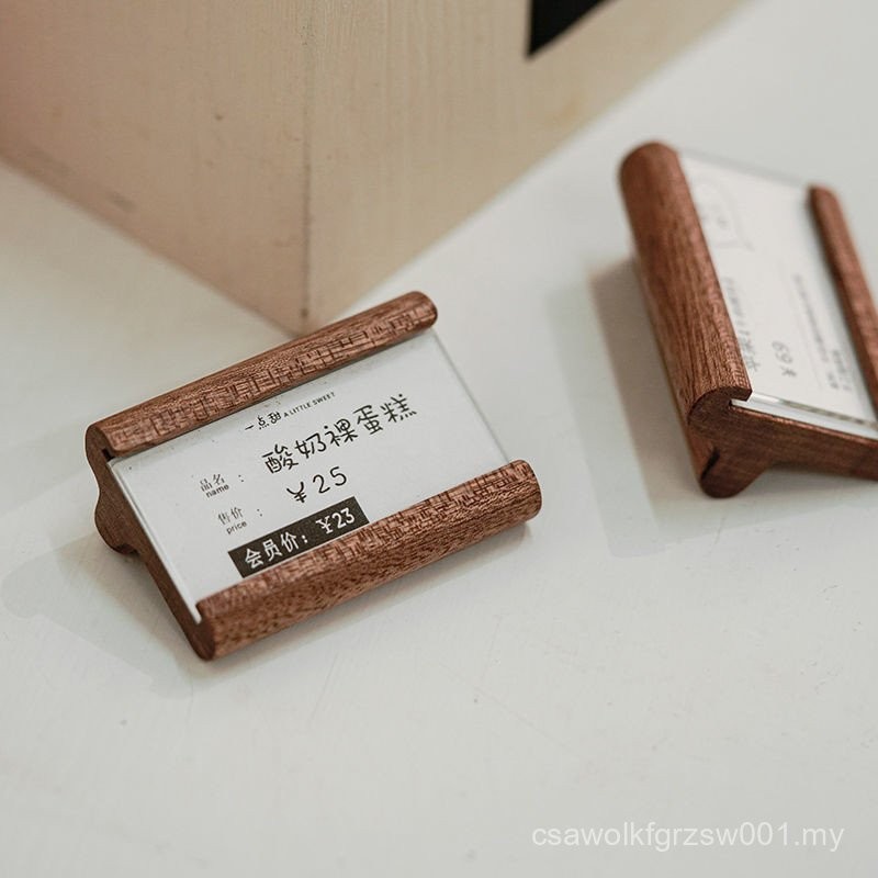 Harga Produk Kayu Pepejal Paparan Stand Kad Tanda Harga Serong Tanda ...