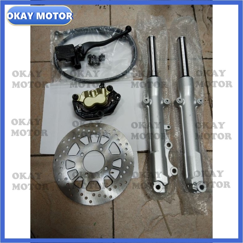 YAMAHA NOUVO OLD & NouvoS Nouvo S FRONT FORK SET COMPLETE DEPAN CALIPER MASTER PUMP BRAKE HOSE ...