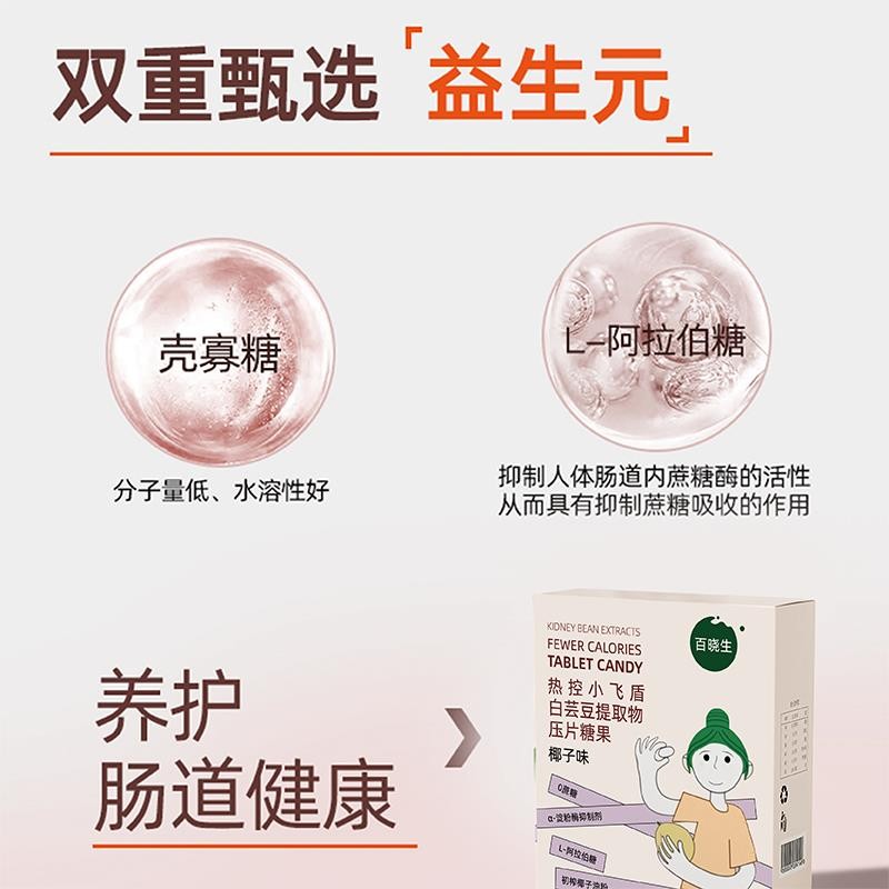 Chewable Tablets White Kidney Bean Barrier Tablets Coconut Flavor ...