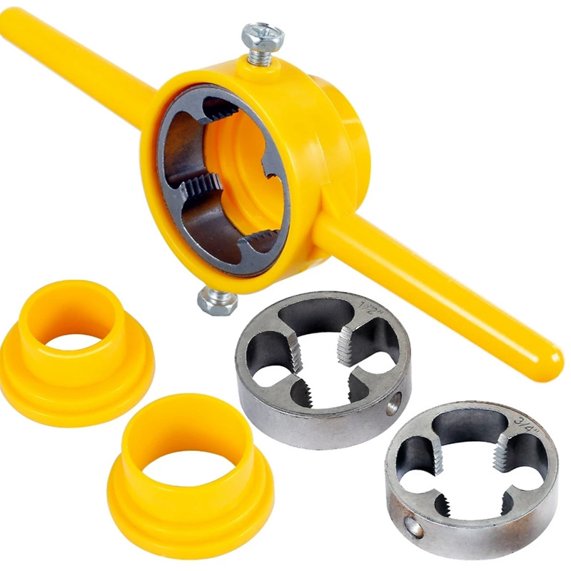 QJS 6Pcs/Set Pipe M10 Threading Tool PVC Thread Maker 1/2 3/4 1 Inch ...