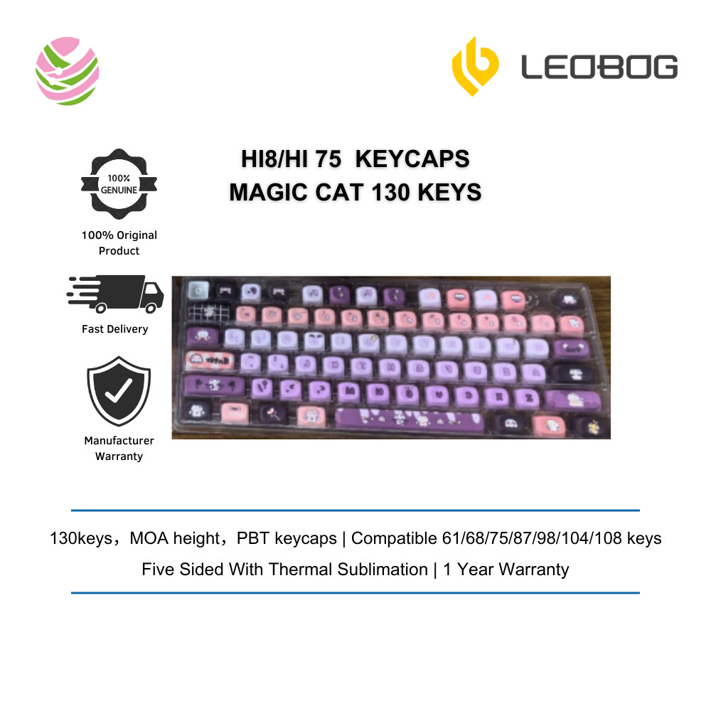 LEOBOG KEYCAPS MAGIC-CAT Hi8/Hi75 Five sided with thermal sublimation ...
