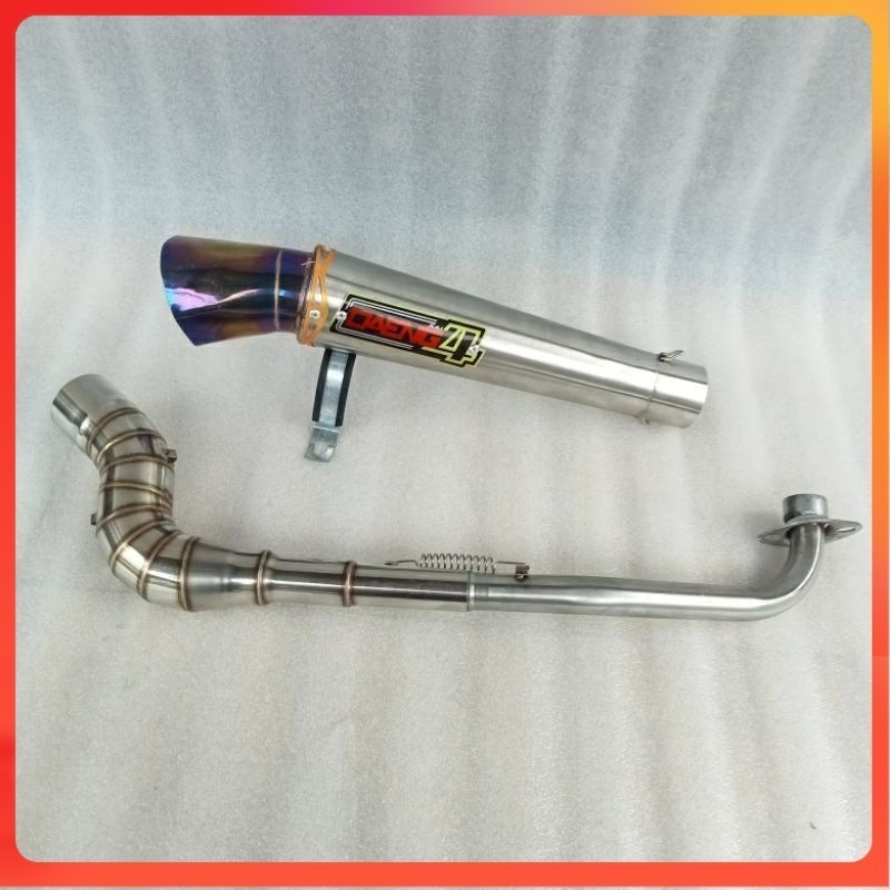 Open pipe Daeng sai4 Canister 1set+big elbow Xrm 110/125 Wave 125 Wave ...