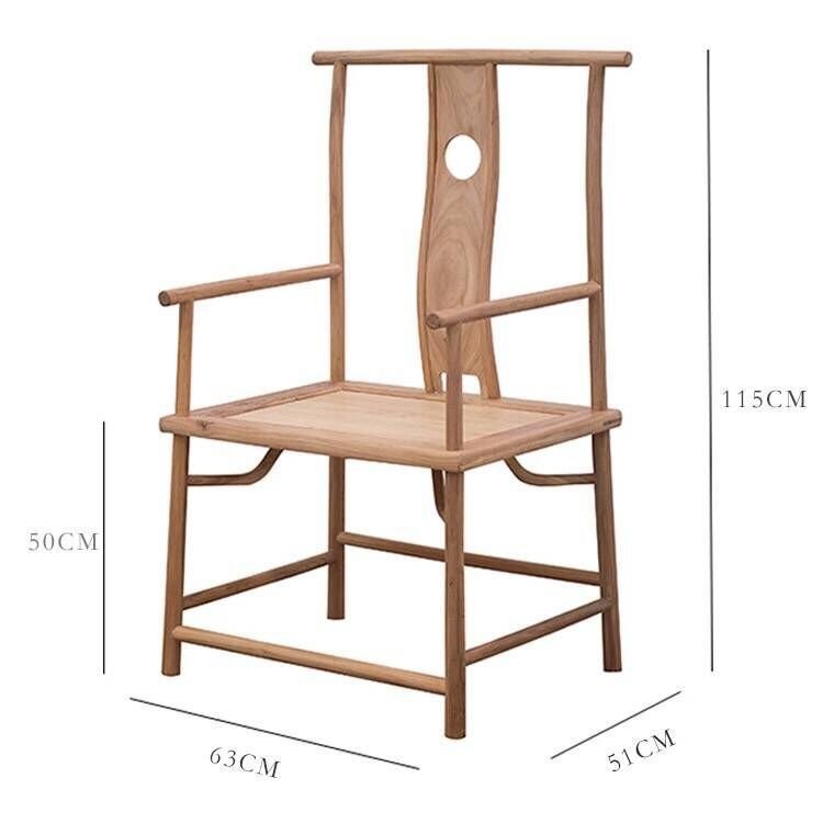 New Chinese Style Northern Elm Armrest Chair Master Chair Surround ...