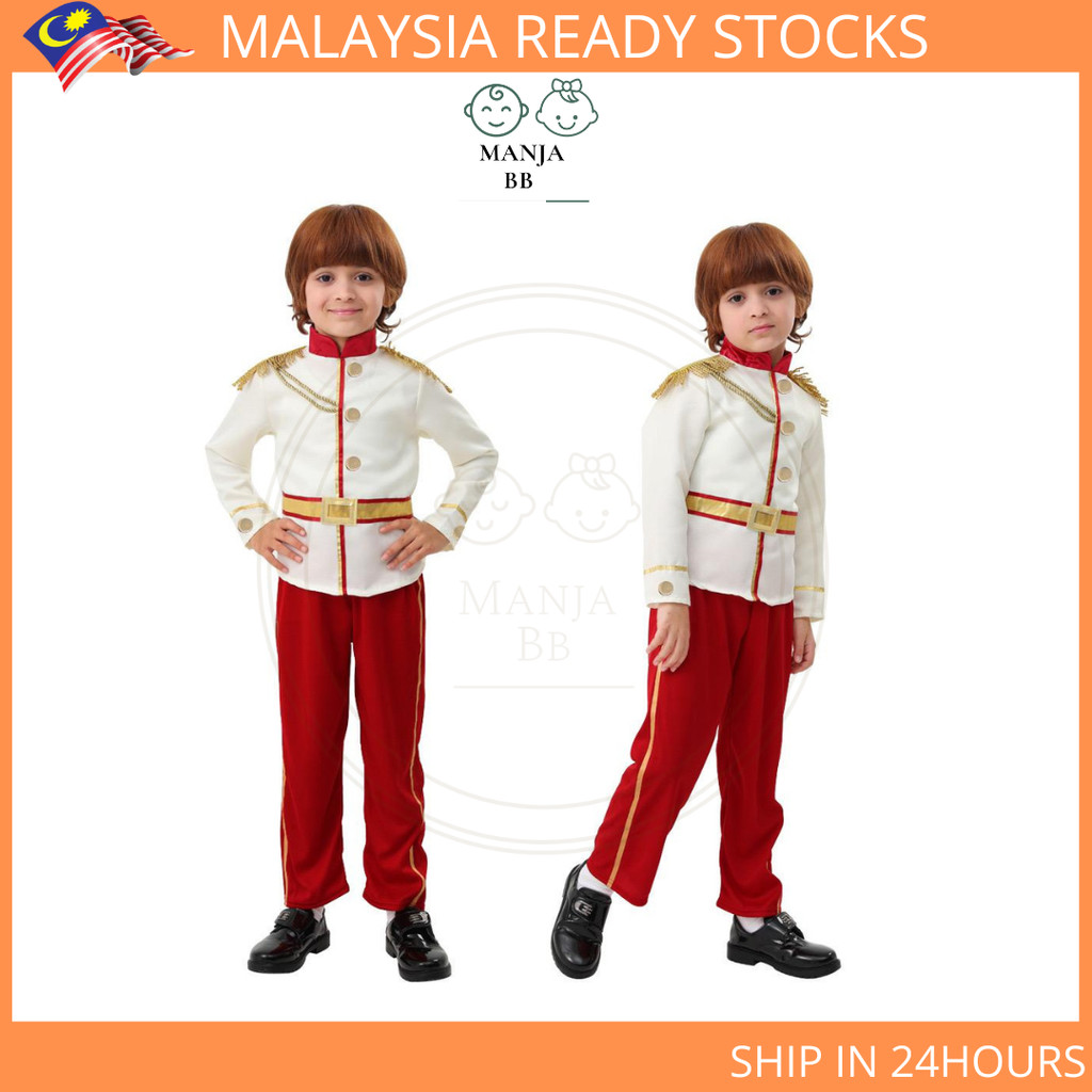 (3Y-9Y) Kid Boy Prince Costume King Pretend Play Cosplay Fairytale ...
