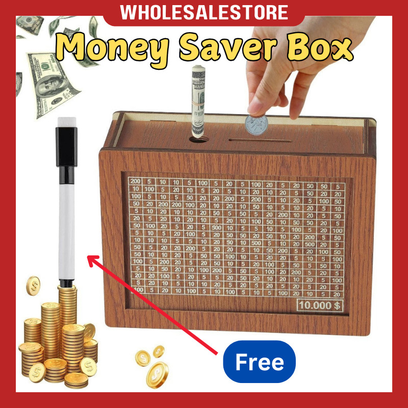Ringgit Malaysia DIY Sticker Coin Storage Bank w/ 8PCS Counting Label ...