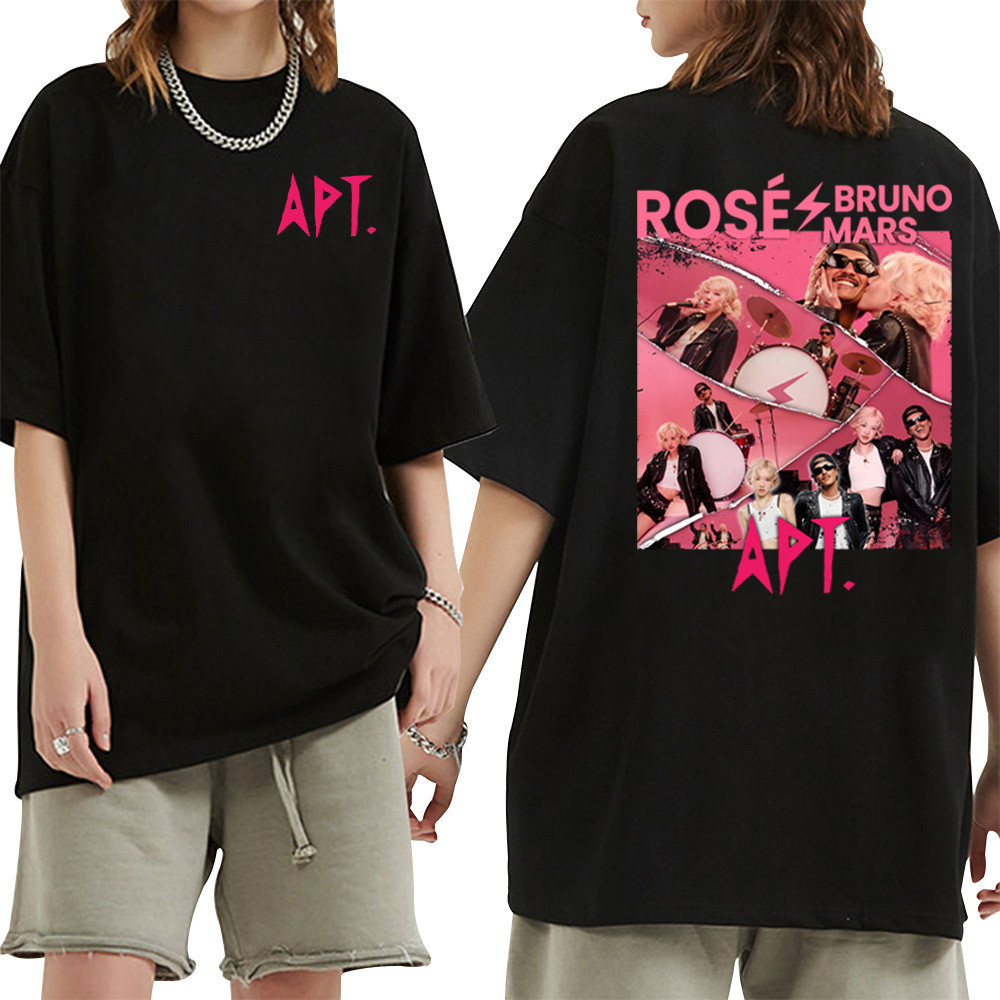 Blackpink Rose Bruno Mars APT Graphic Tshirt Rose Rosie Album Merch Top ...