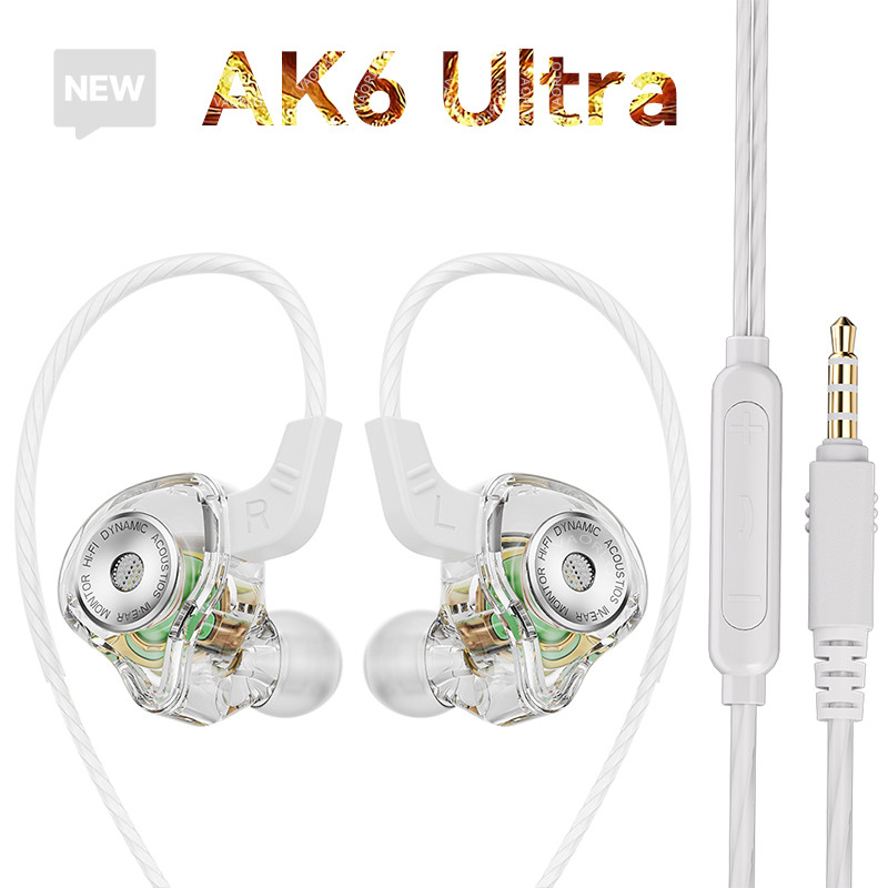 QKZ AK6-Ultra In-Ear Dynamic Earphones Mobile Phone Monitor Earphones ...