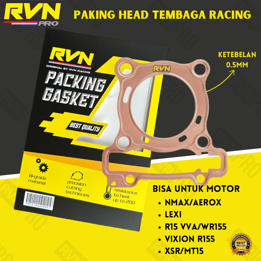 Perpak GASKET PAKING PACKING BLOCK HEAD COPPER NMAX AEROX R15 VVA V3 V4 ...