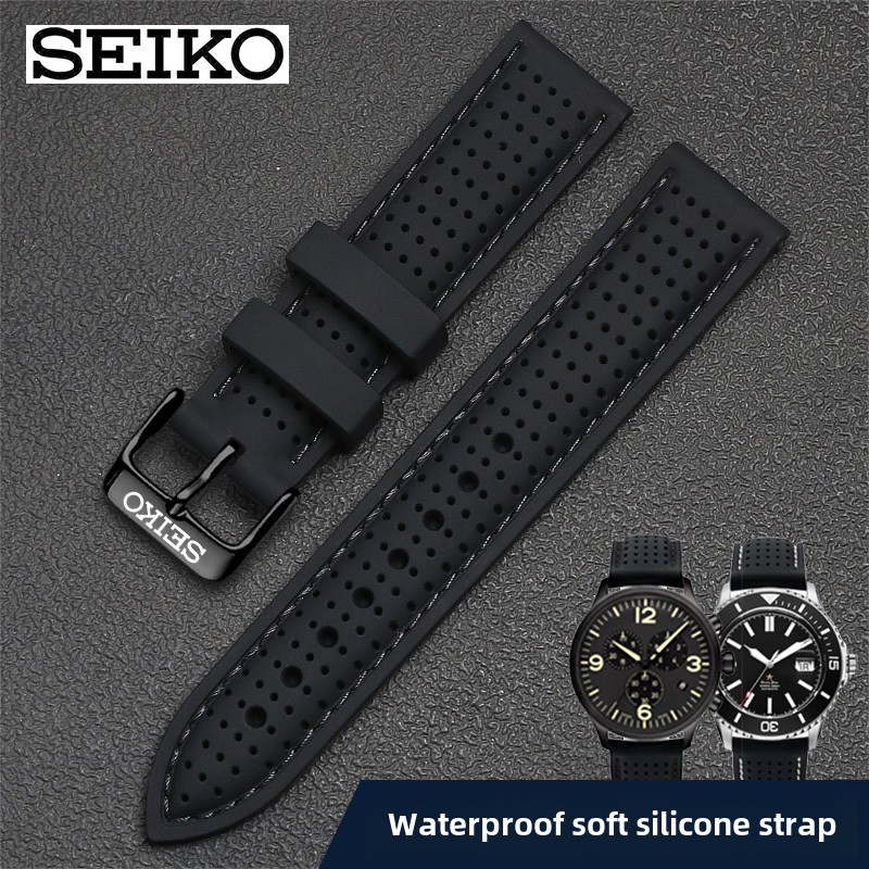18/20/22/24mm Rubber Strap for Seiko Watch Band No. 5 Silicone ...