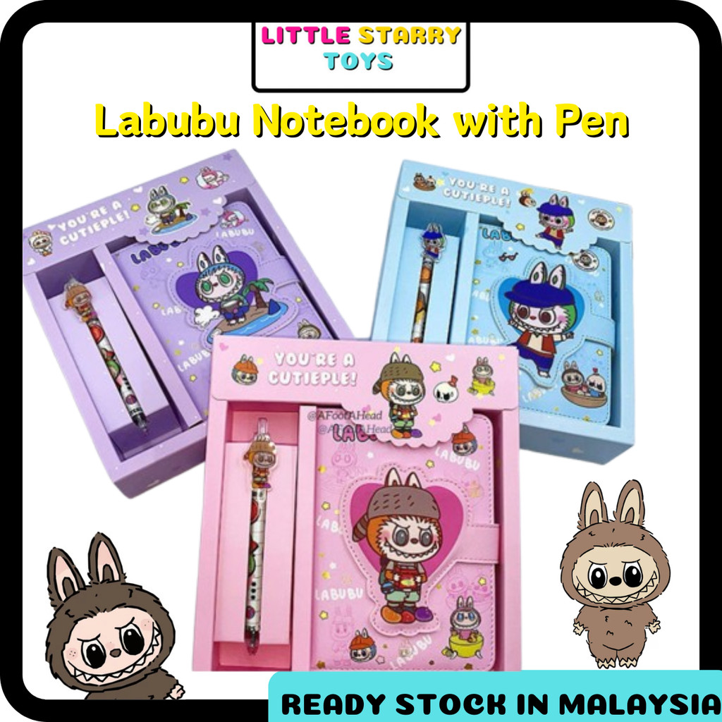 Labubu Notebook Pen Gift Box Sanrio Cartoon Gift Box Set Students Cute ...