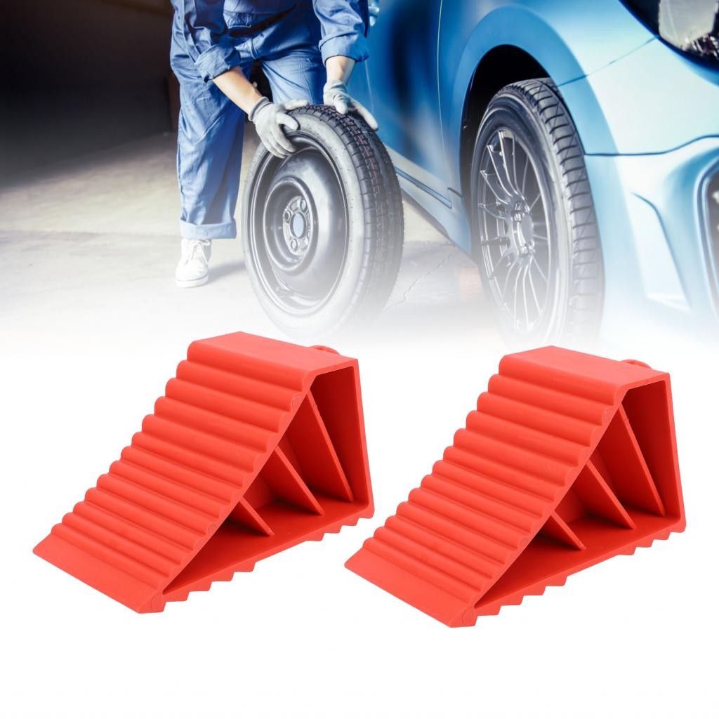 Treee Wheel Chocks Enhanced Traction Ribbed Texture Powerful Grip Car ...