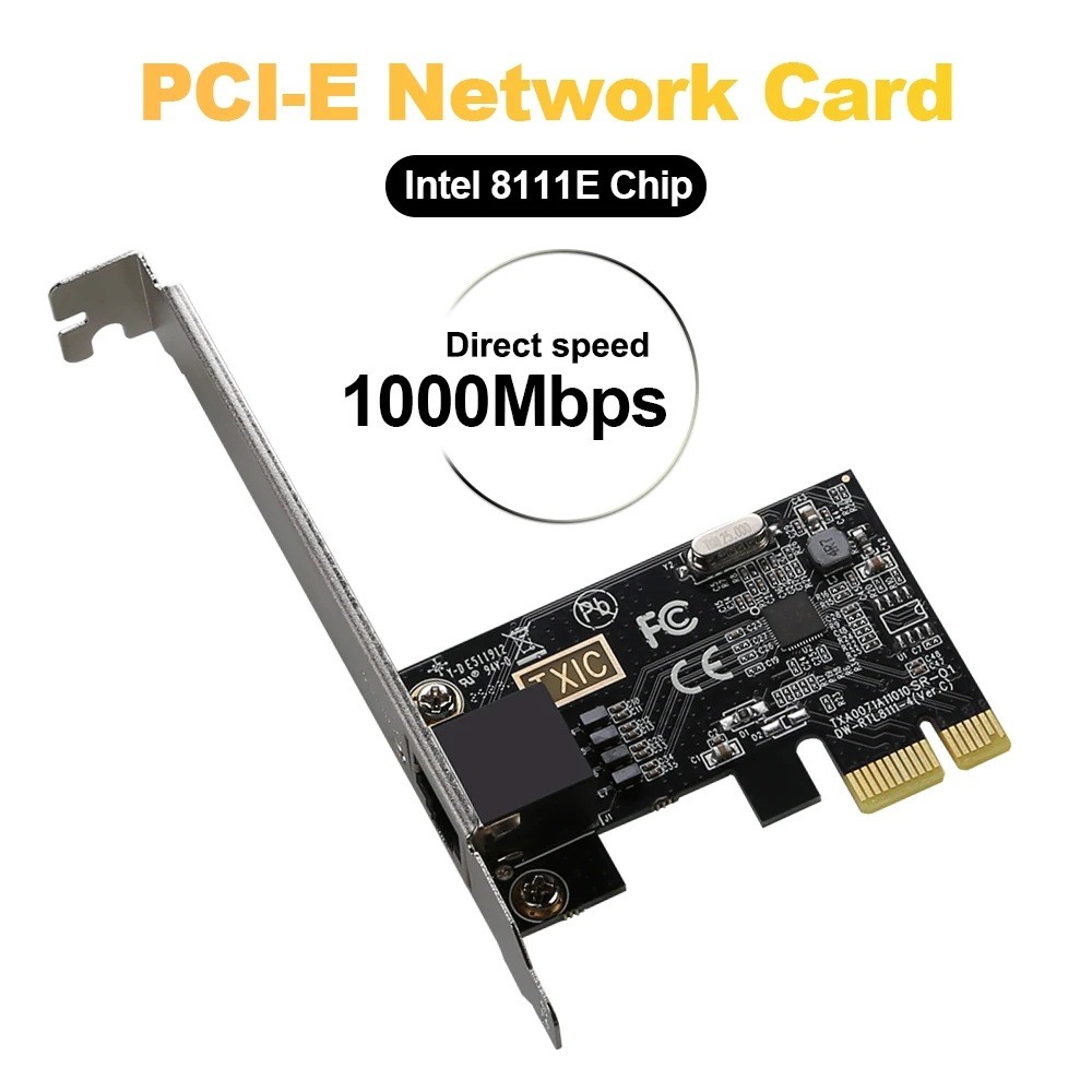 Kad Rangkaian PCI-E Komputer Gigabit 1000M Tanpa Pemacu Berwayar PCIe ...