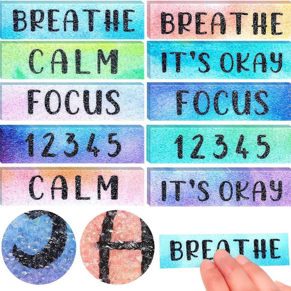 10 Pieces Number Strips Decompression Stickers Anxiety Sensory Calming ...