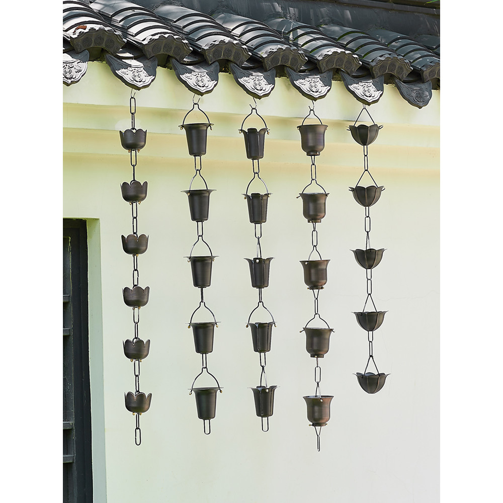AL-alloy villa rain chain Japanese style eaves drainage chain rainwater ...