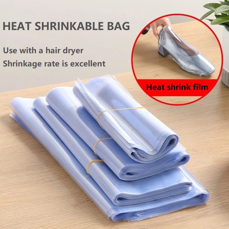 PVC Heat shrink bag/ Heat shrink film（tubular）Hairdryer heat seal flat ...