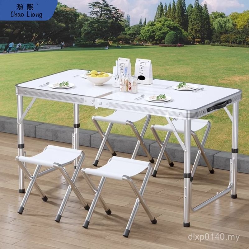 Stall Simple Foldable Table Aluminum Alloy Writing Outdoor Camping ...