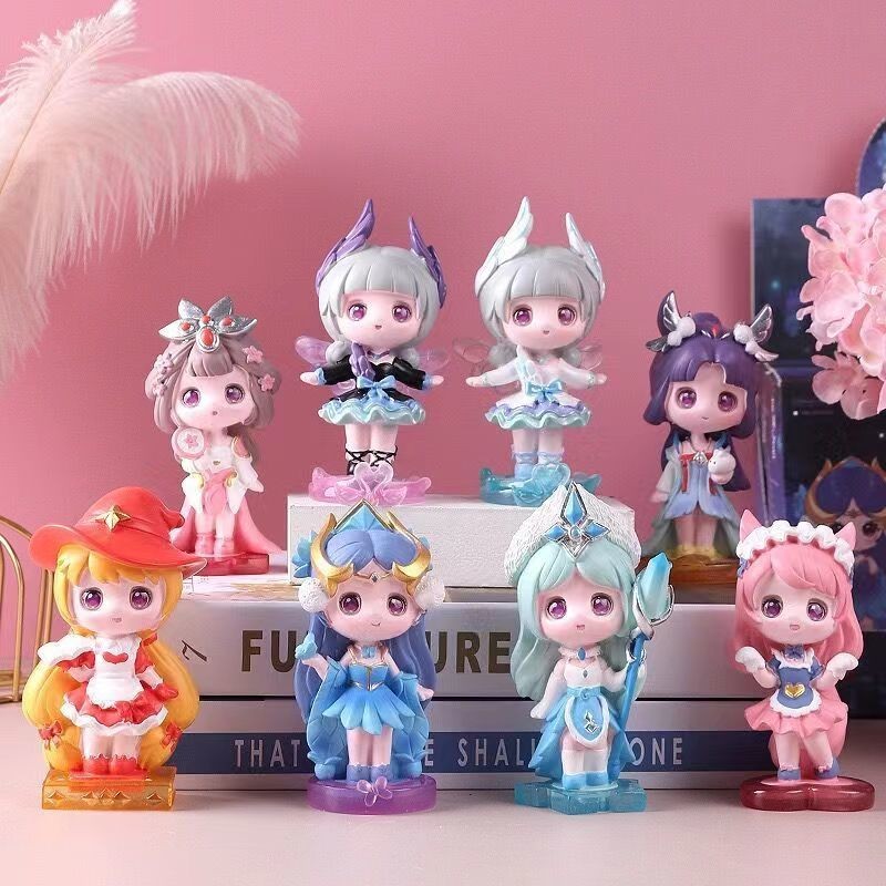 Blind Box 2D Glory Star Plaster Doll Lukisan Embrio Putih Graffiti ...