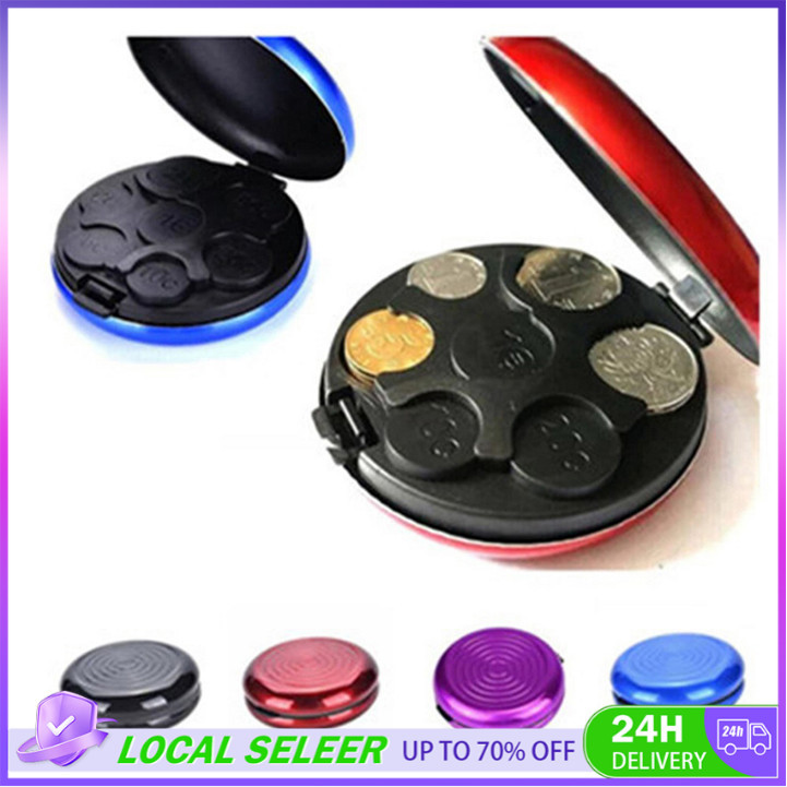Coin Purse Coin Holder Coin Storage Box Coin Organizer with Mirror Mini ...