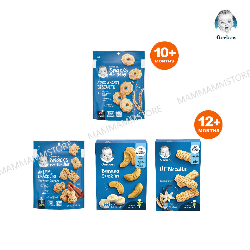 Gerber Biscuits 126g/ Cookies (142g/155g)/ Crackers 170g for 10/12 ...